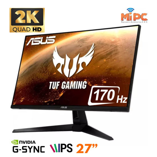 Monitor Asus 2K VG27AQZ1A 27" Panel IPS 170 Hz G-Sync – Mi Pc Equipos SAS