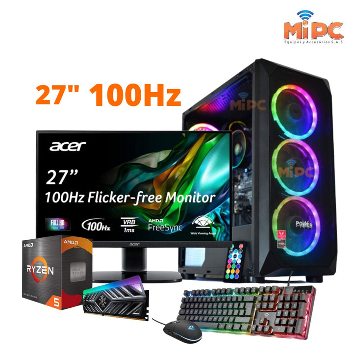 Computador Ryzen 5 5600g, Monitor 27, Teclado y Mouse Gamer – Mi Pc ...