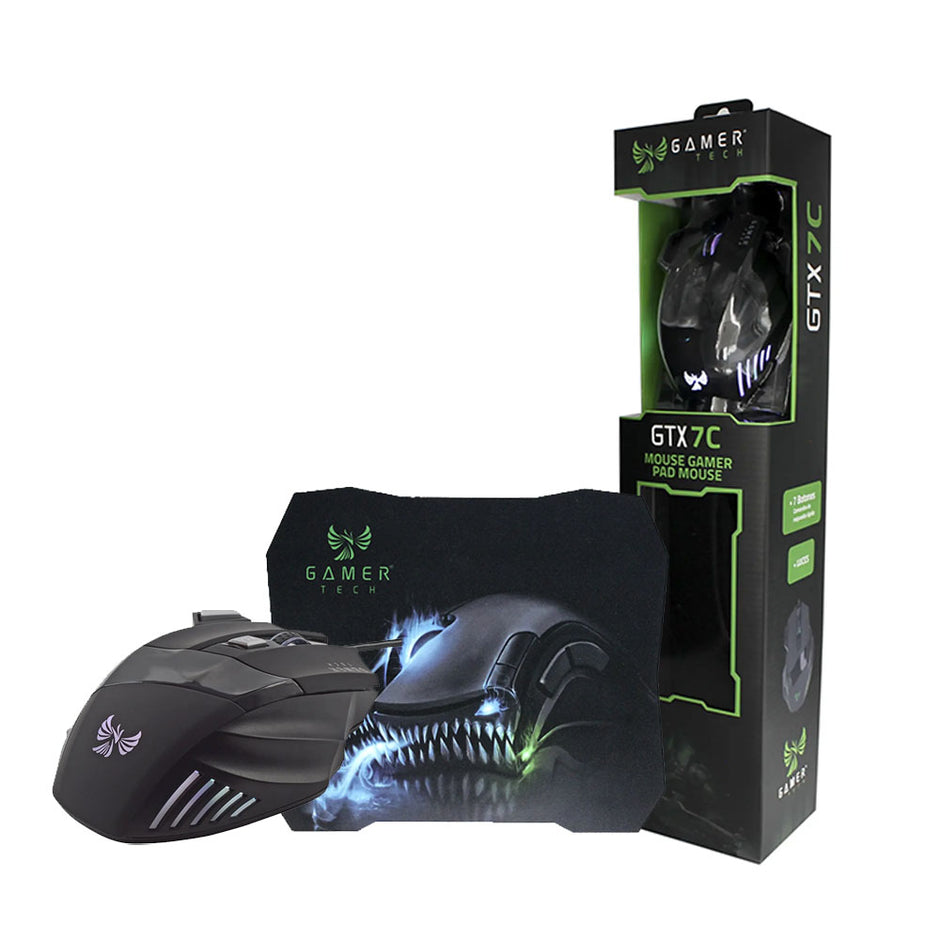Combo Gamer Mouse & Pad Mouse GTX 7C – Mi Pc Equipos SAS